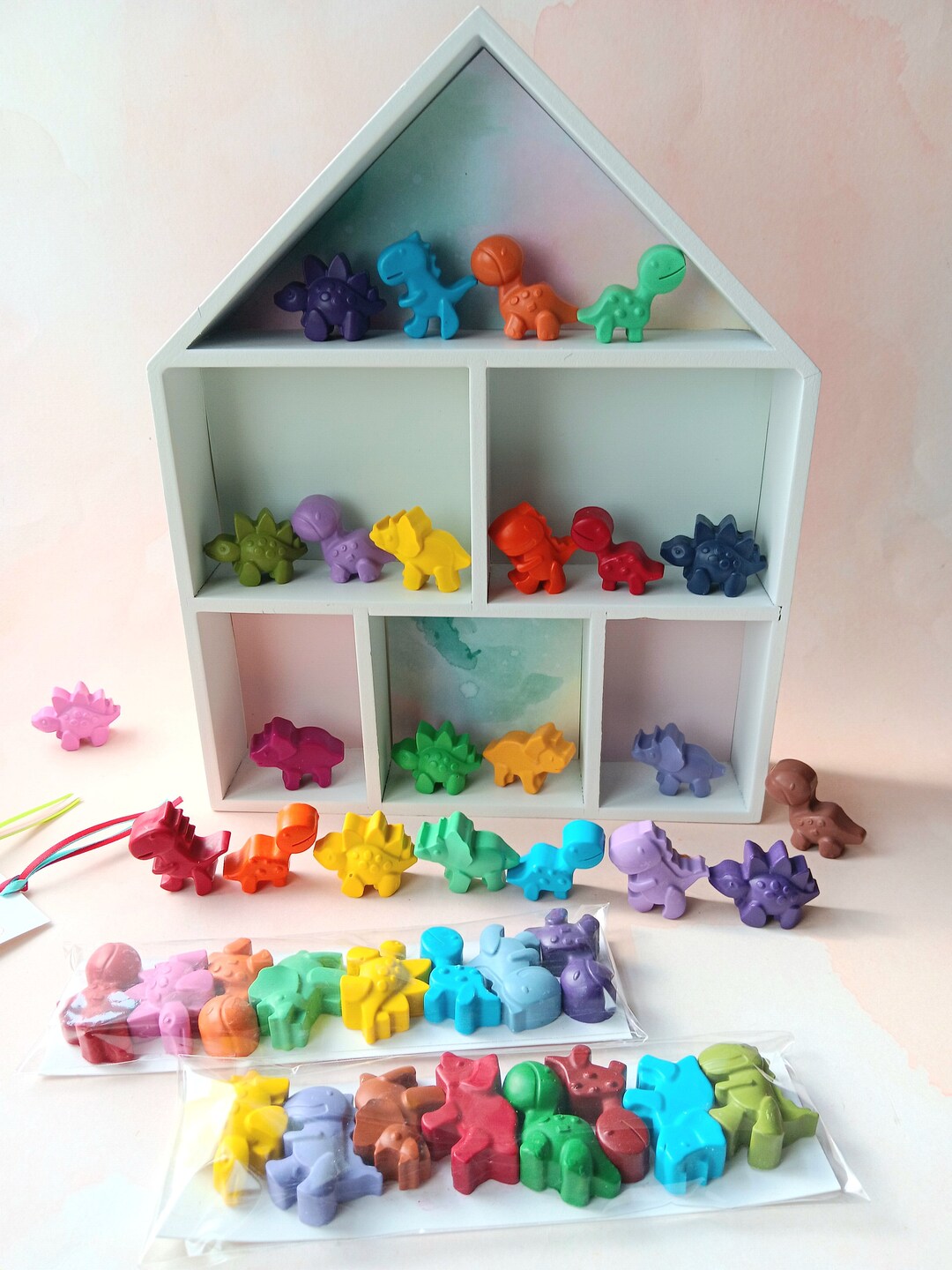 Dinosaur Crayons Set of 8 | Exclusive Colors Dinosaur Favors | Pastel ...