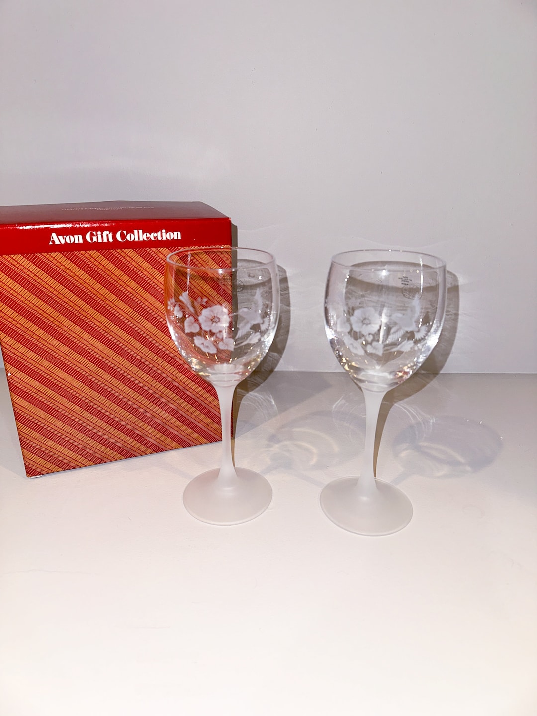 Avon Gift Collection Hummingbird Crystal Goblets - Etsy