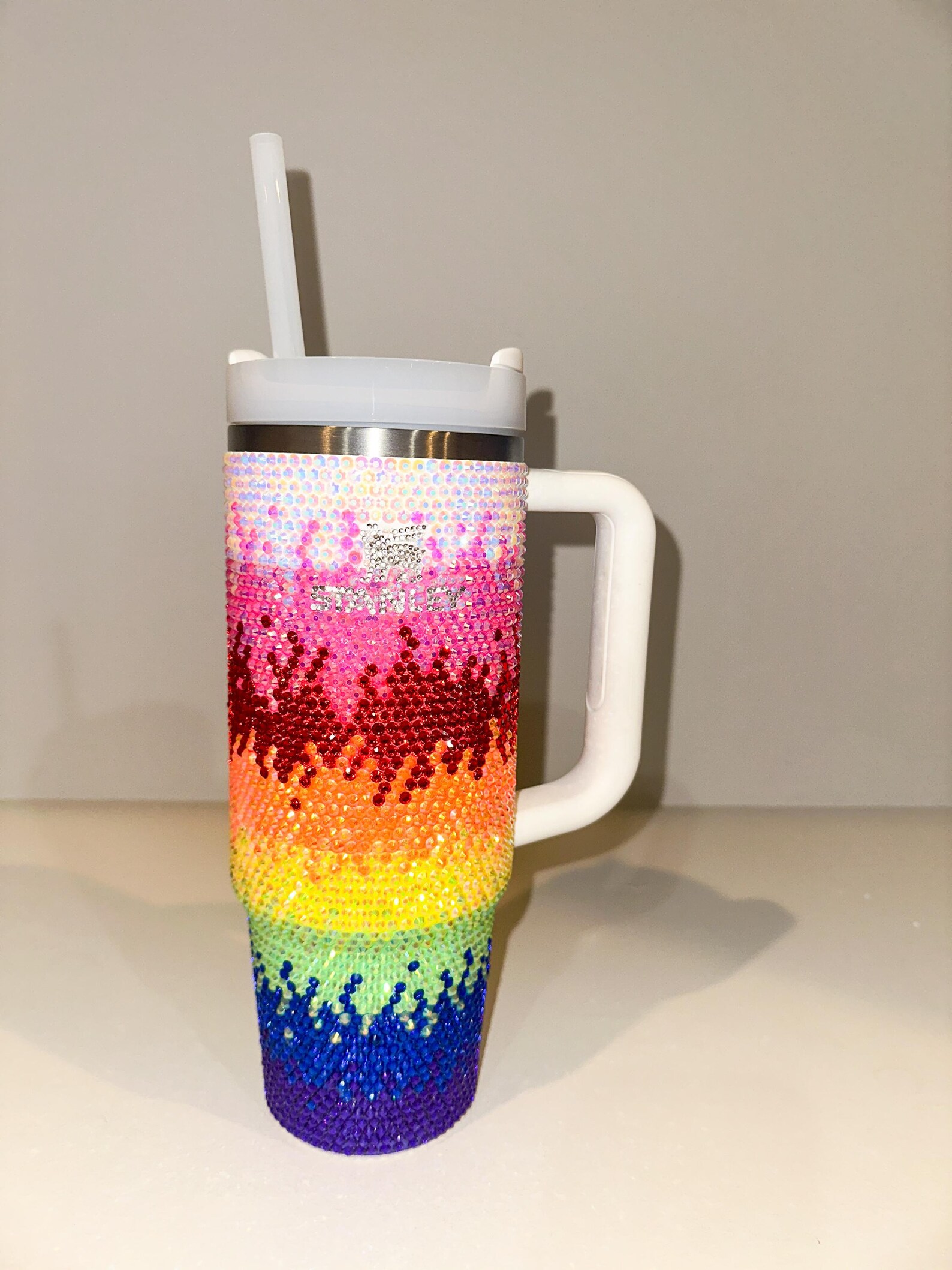 Blinged Out - Pink Rainbow Stanley Tumbler - Etsy