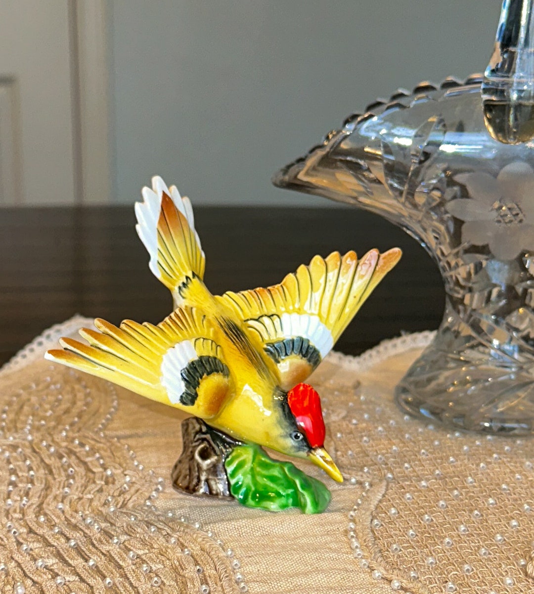 Vintage Hand Painted Bird Figurine - Etsy