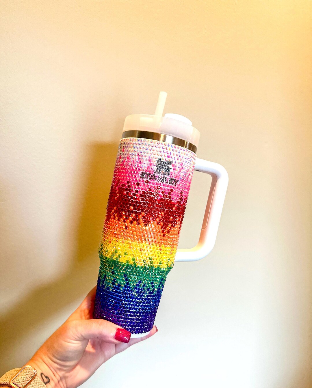 Custom Order! Blinged Out - Rainbow Stanley Tumbler - Etsy