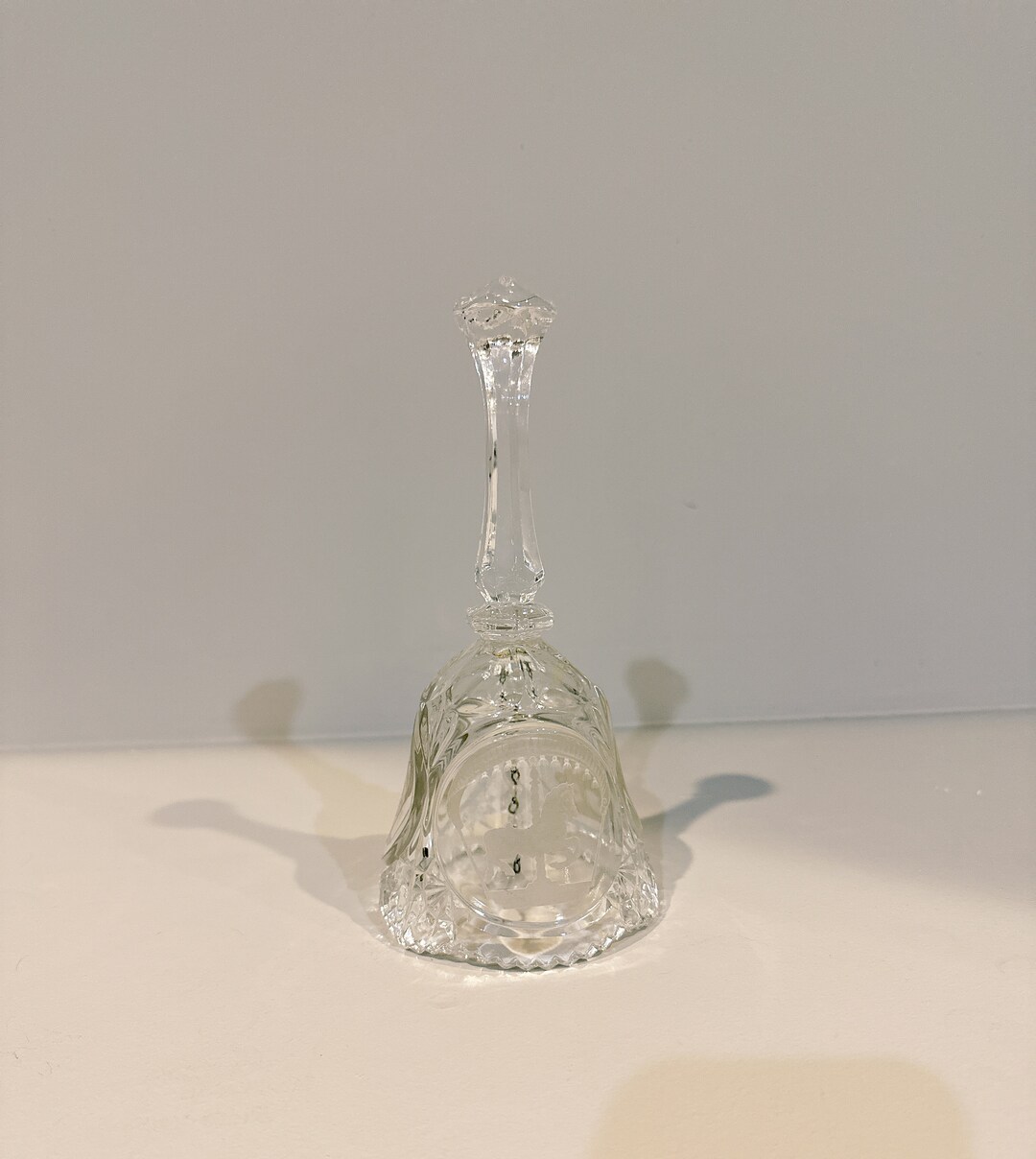 Bleikristall Etched Frosted Bell With Carousel Horse - Etsy