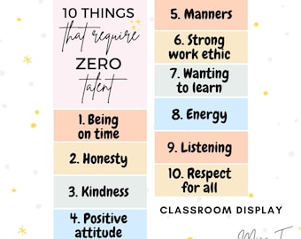 10 Things That Require ZERO TALENT/ Office Sign/teenage Gift/graduation ...