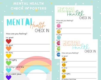 Mental Health Check-in Anchor Chart/poster - Etsy