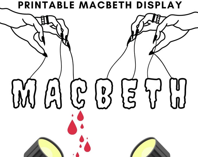 Printable Macbeth Classroom Display PDF, Shakespeare Study Essential - Etsy