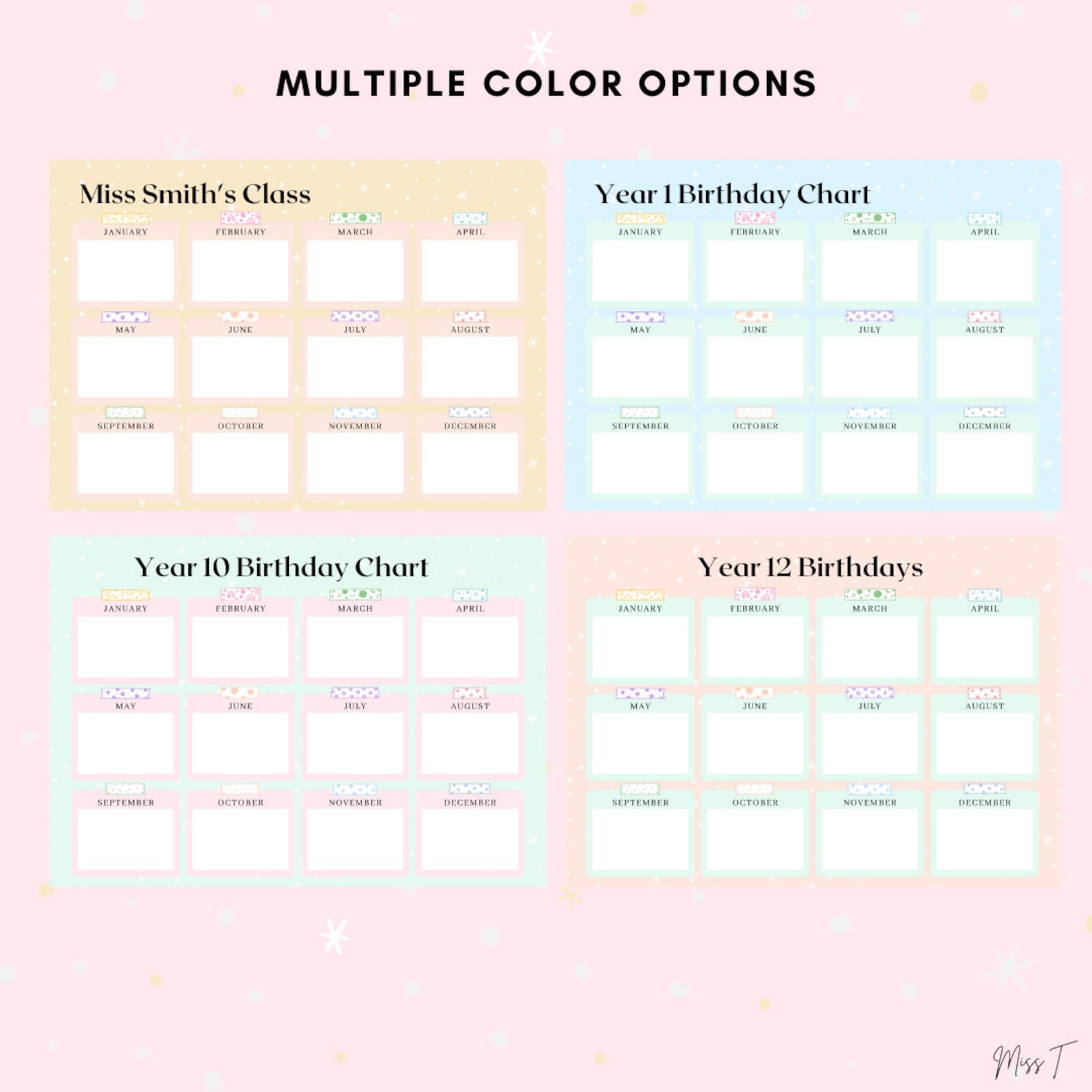 Printable & Editable Pastel Rainbow Classroom Posters and Charts - Etsy