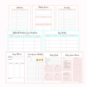 Printable Student Exam Prep Pack, Revision Checklist, Essay Planner ...