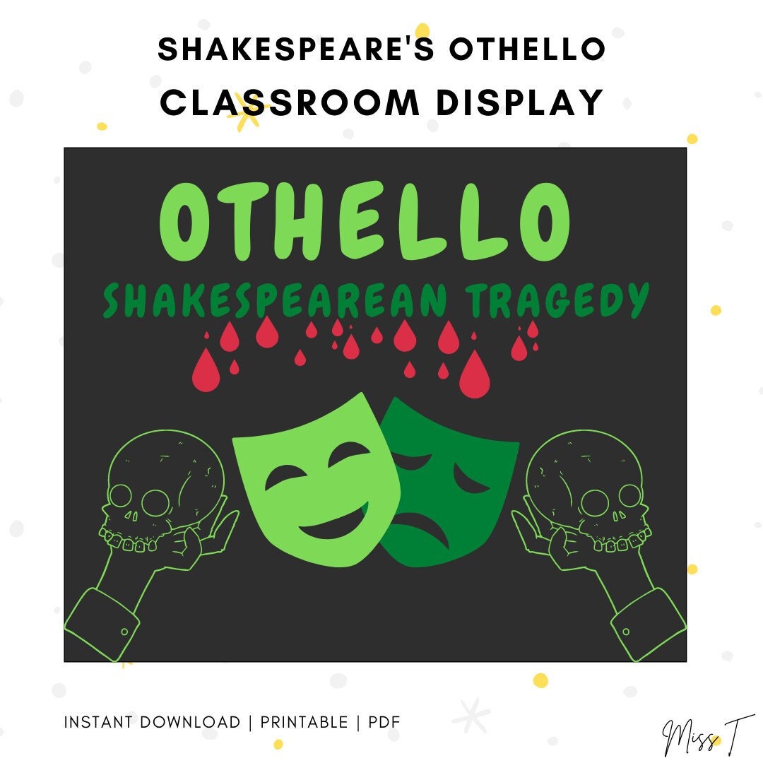 Printable Othello Classroom Display, Shakespeare Tragedy, Multiple ...