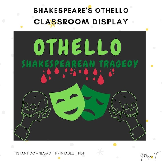 Printable Othello Classroom Display Shakespeare Tragedy - Etsy