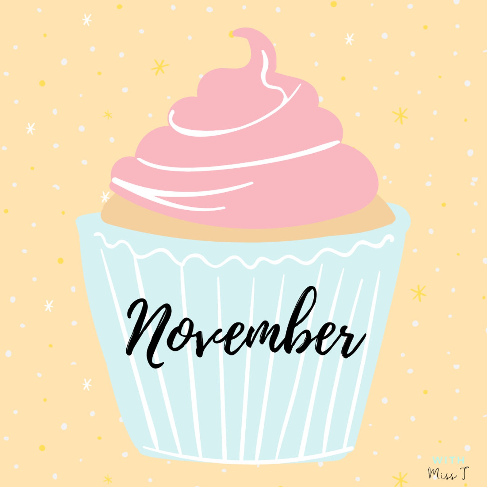 Printable Classroom Cupcake Birthday Calendar Instant - Etsy