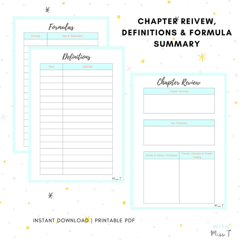 Printable Student Exam Prep Pack Revision Checklist Essay | Etsy