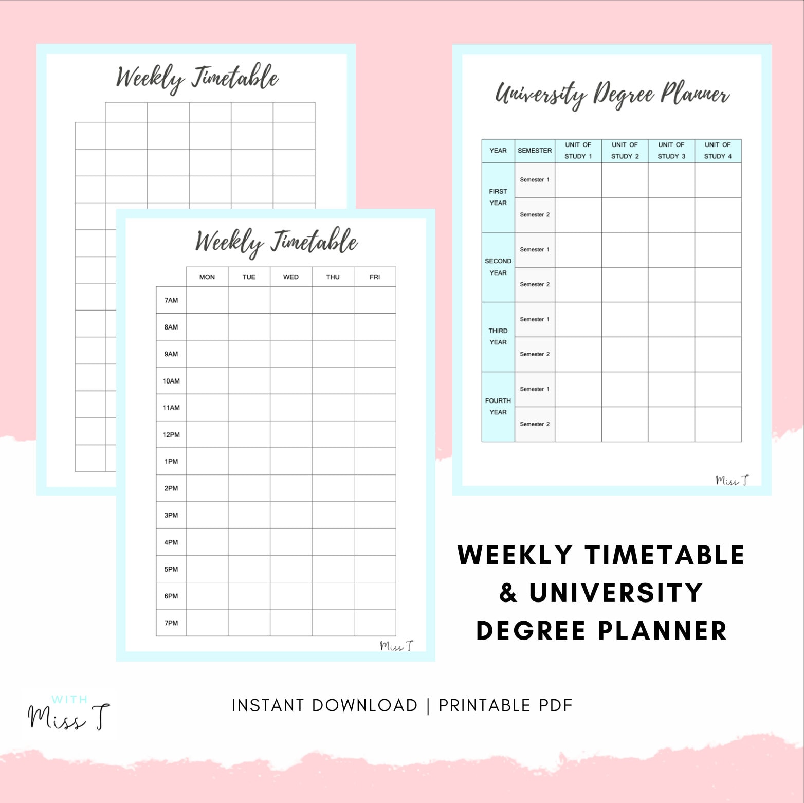 Ultimate Study Planner Pack A4 Printable Study Goals Planner - Etsy Ireland