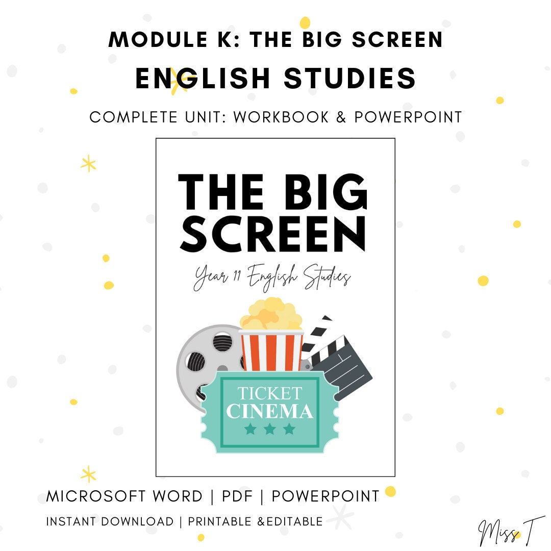 English Studies Module K: the Big Screen Complete Unit (workbook ...