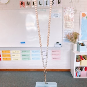 ID, Timetable and Bell Times Holder, Colourful Lanyard Clip On, Clear ...