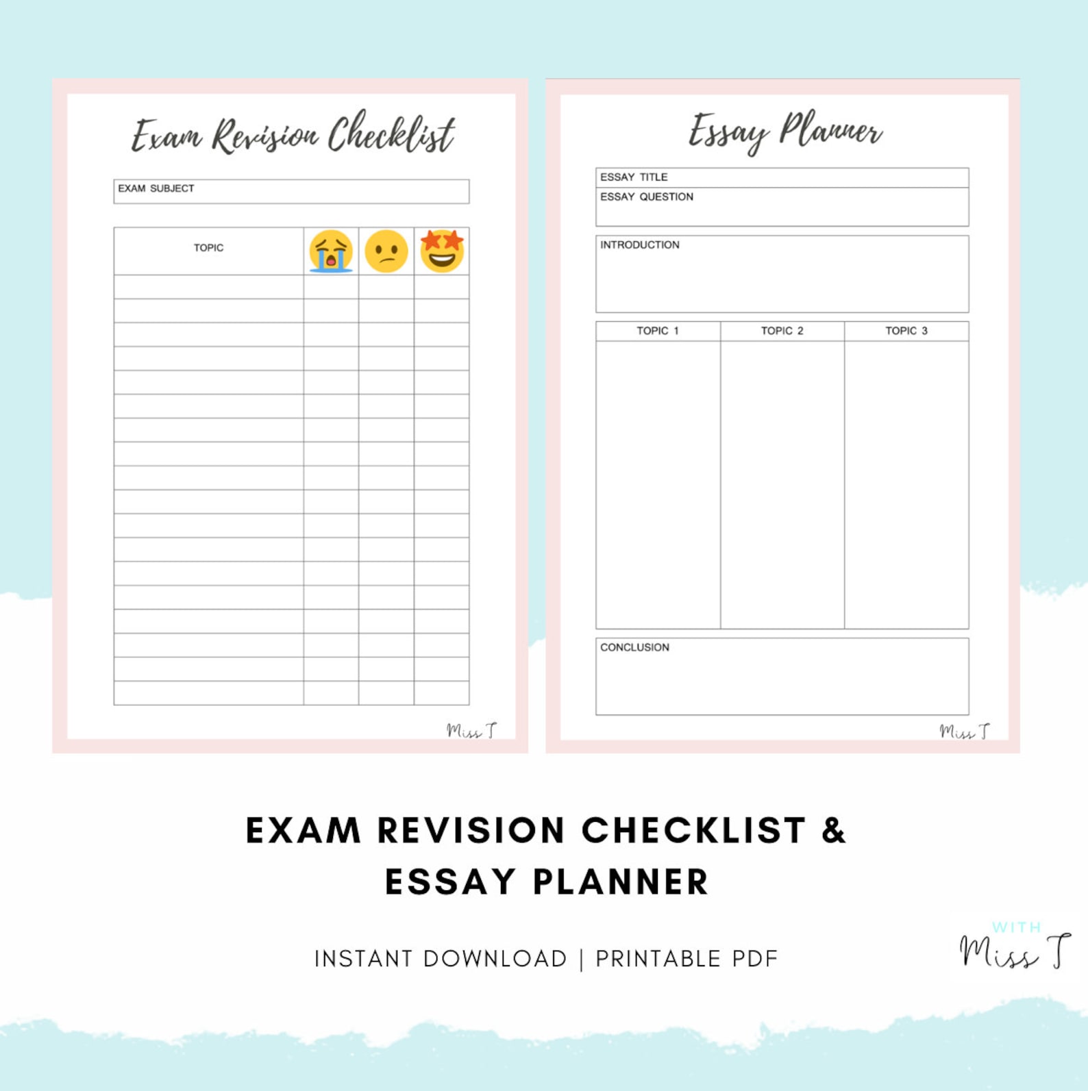 Ultimate Study Planner Pack A4 Printable Study Goals Planner - Etsy