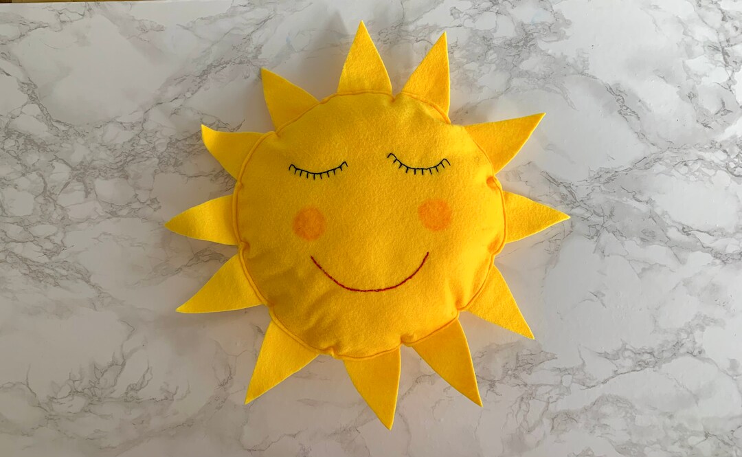 Sun Cushion , Sunshine Cushion, Felt Sun, Sunshine Gift, Sunshine Decor ...