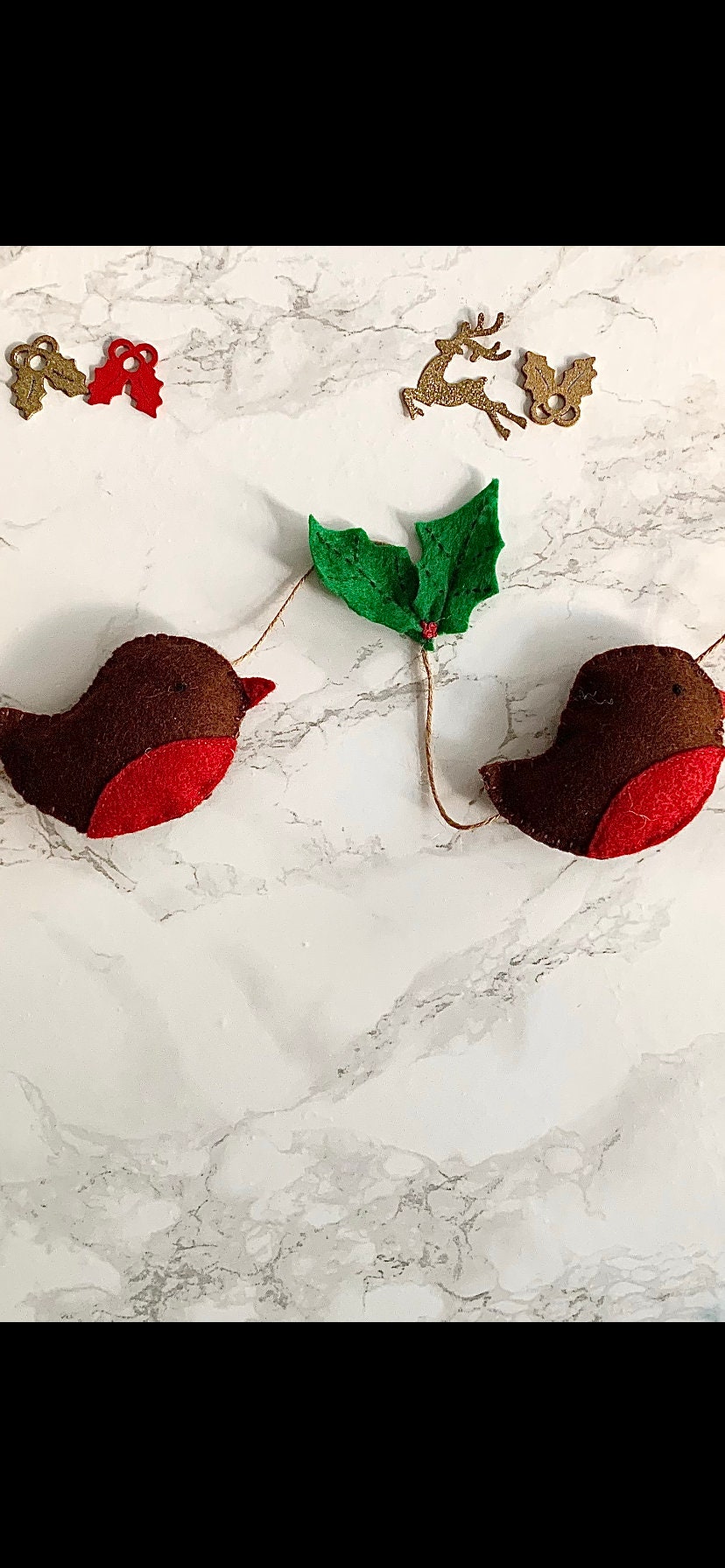 Christmas Garland Robin Garland Christmas Bunting Winter - Etsy UK