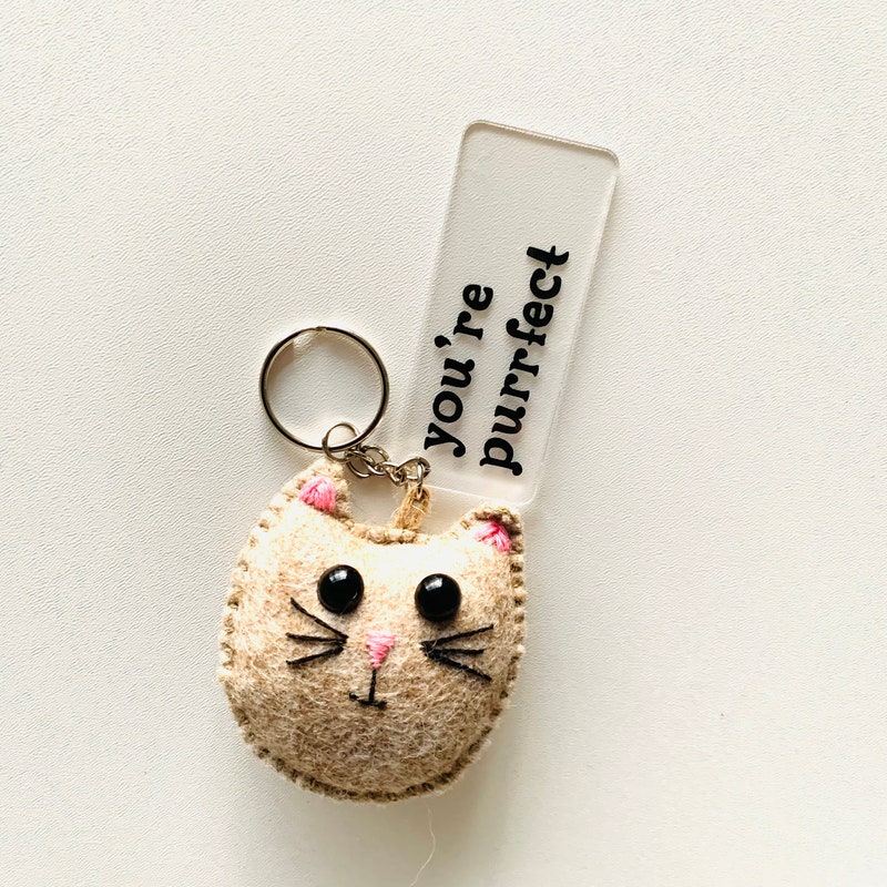 Cat Key Chain - Etsy