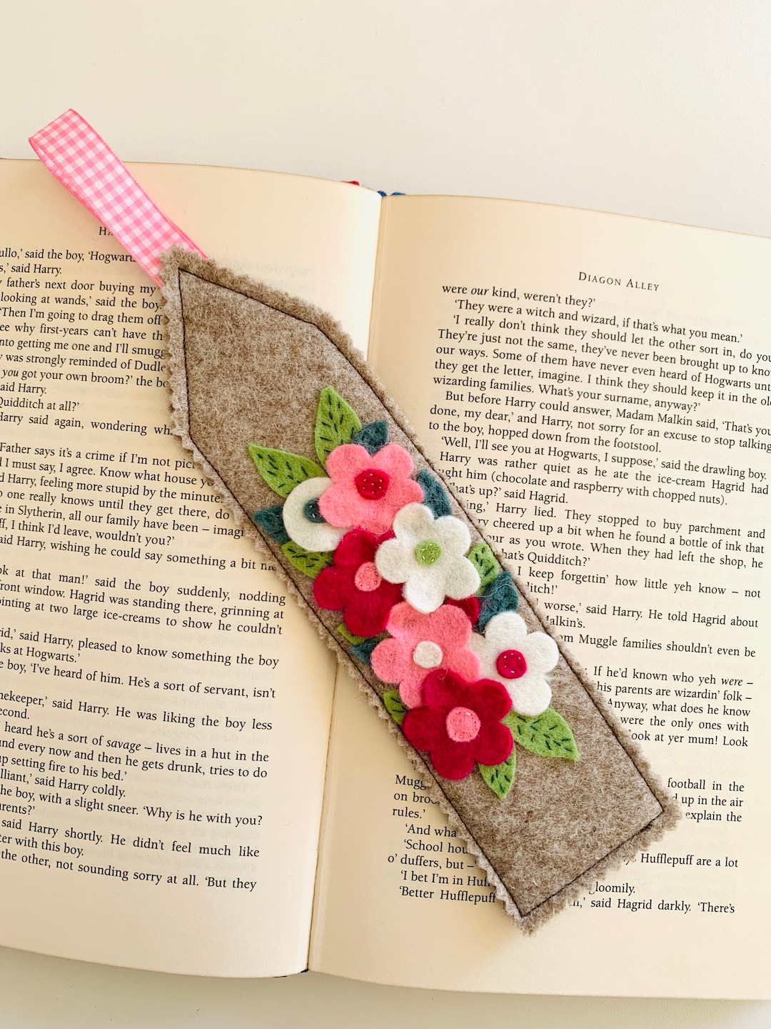 Book Mark, Felt Book Mark, Fabric Bookmark, Hand Sewn, Book Lover ...