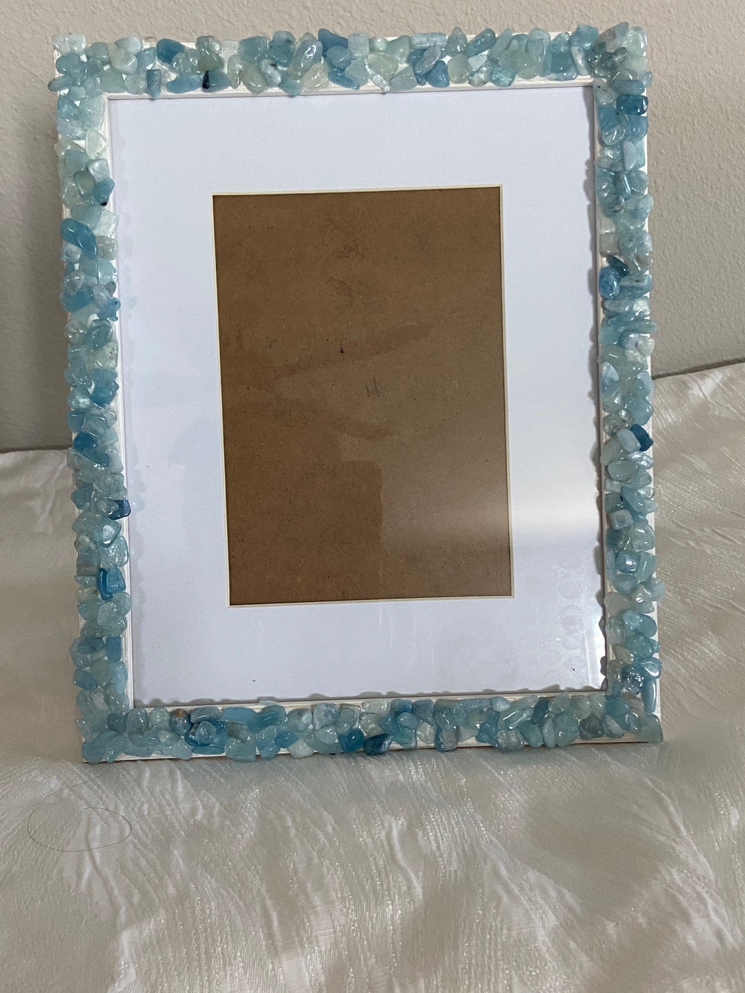 Aquamarine Crystal Stone Chip Frame 8x10 - Etsy