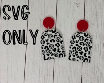 Baseball Earring File SVG for Glowforge Laser Cutter Layered - Etsy