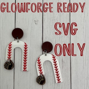 Baseball Arch With Glove Earring File SVG for Glowforge Laser Cutter ...