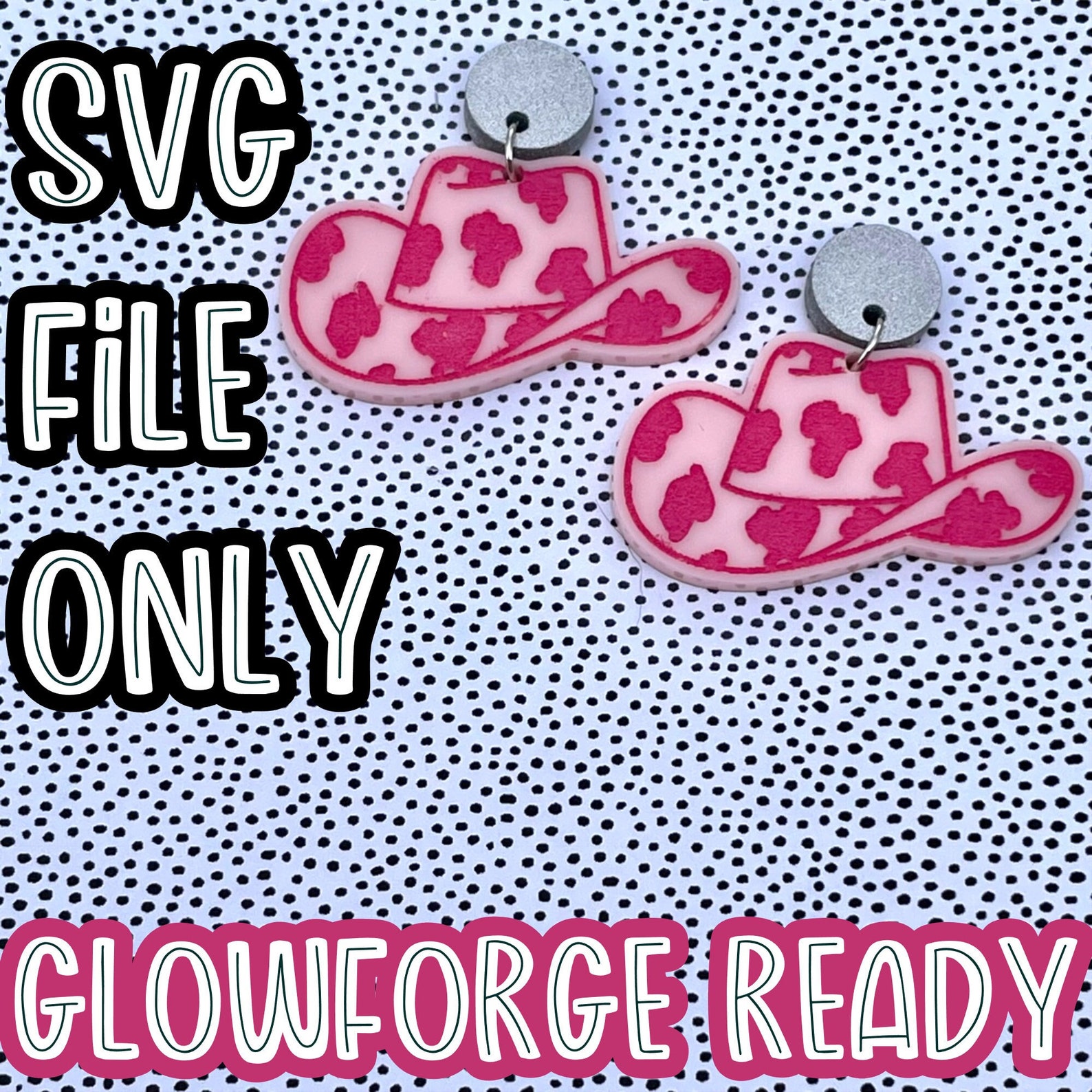 Cowboy Hat Earring File SVG for Glowforge Laser Cutter - Etsy