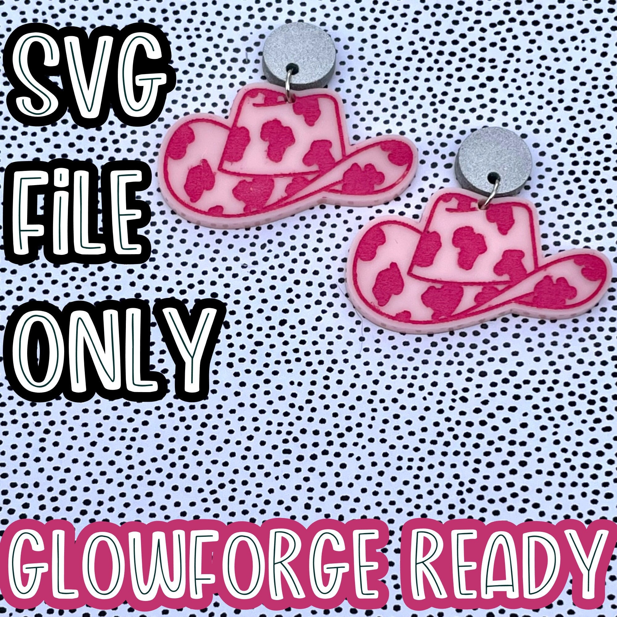Cowboy Hat Earring File SVG for Glowforge Laser Cutter - Etsy