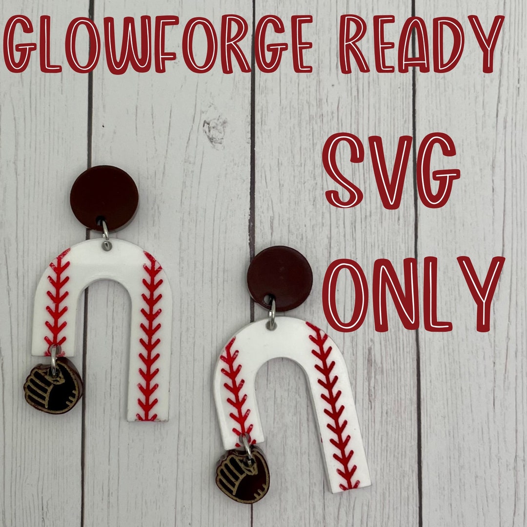 Baseball Arch With Glove Earring File SVG for Glowforge Laser Cutter ...