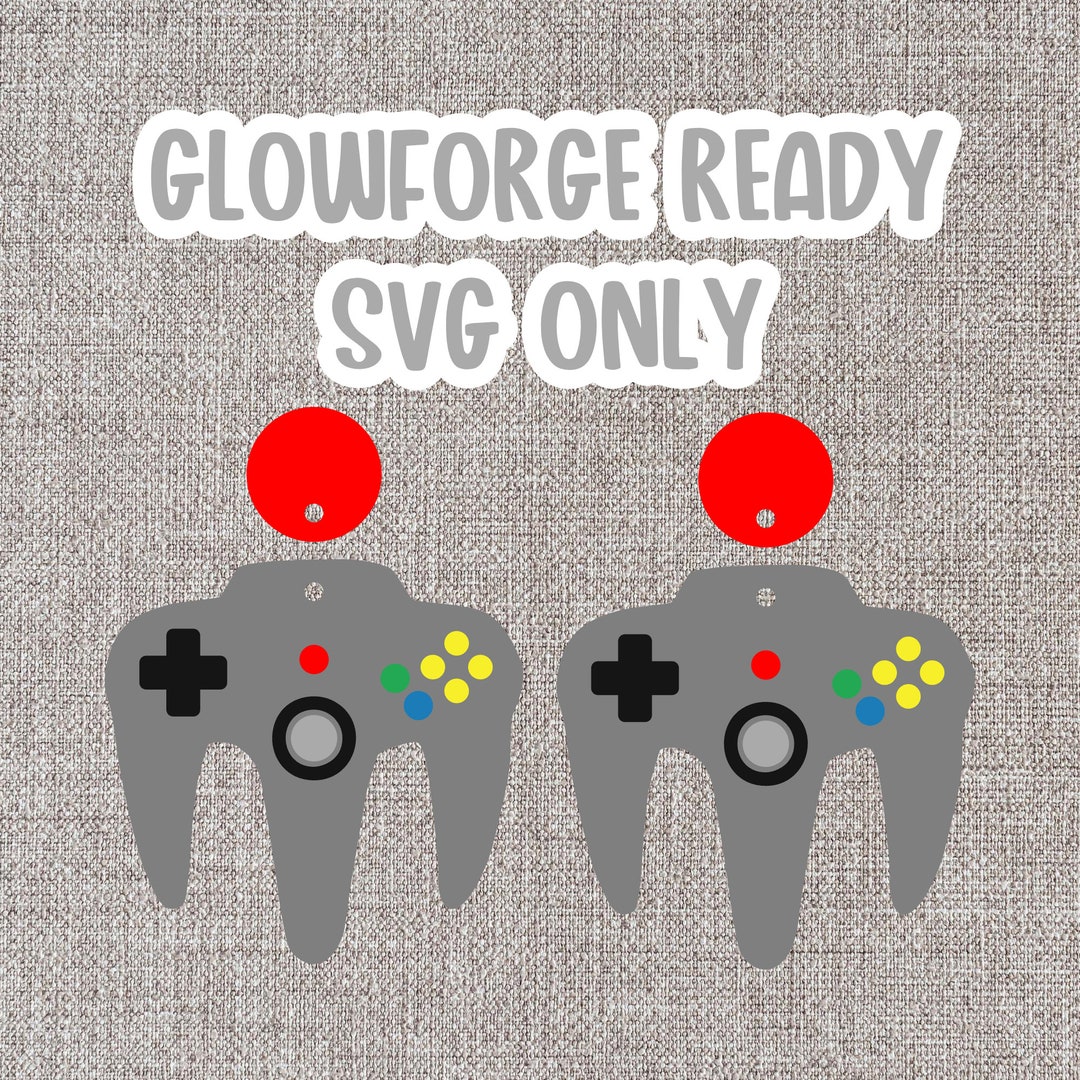 N64 Controller Earring File Earring SVG for Glowforge Laser Cutter ...