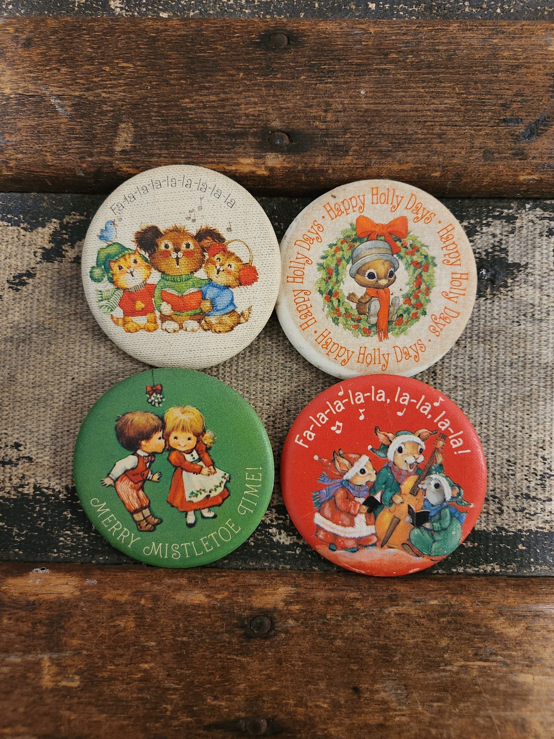 Christmas Hallmark Fabric Vintage Pinbacks - Etsy
