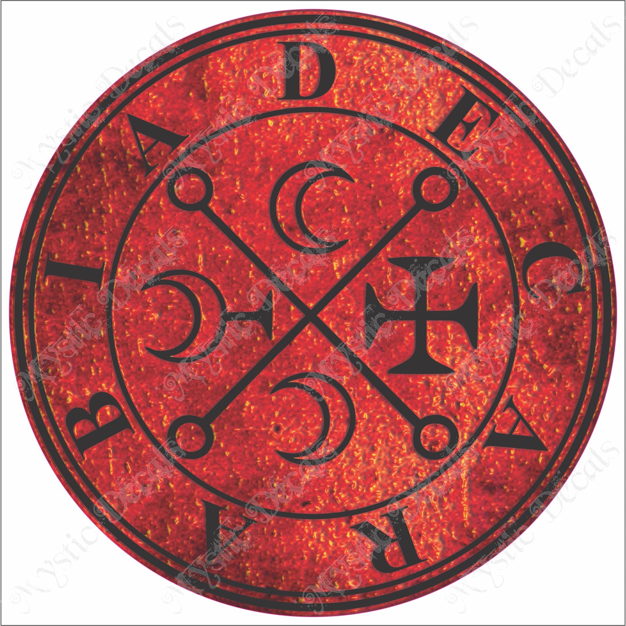 69. Seal of Decarabia Round Decal Vinyl Sticker Decal Full Color Goetia ...