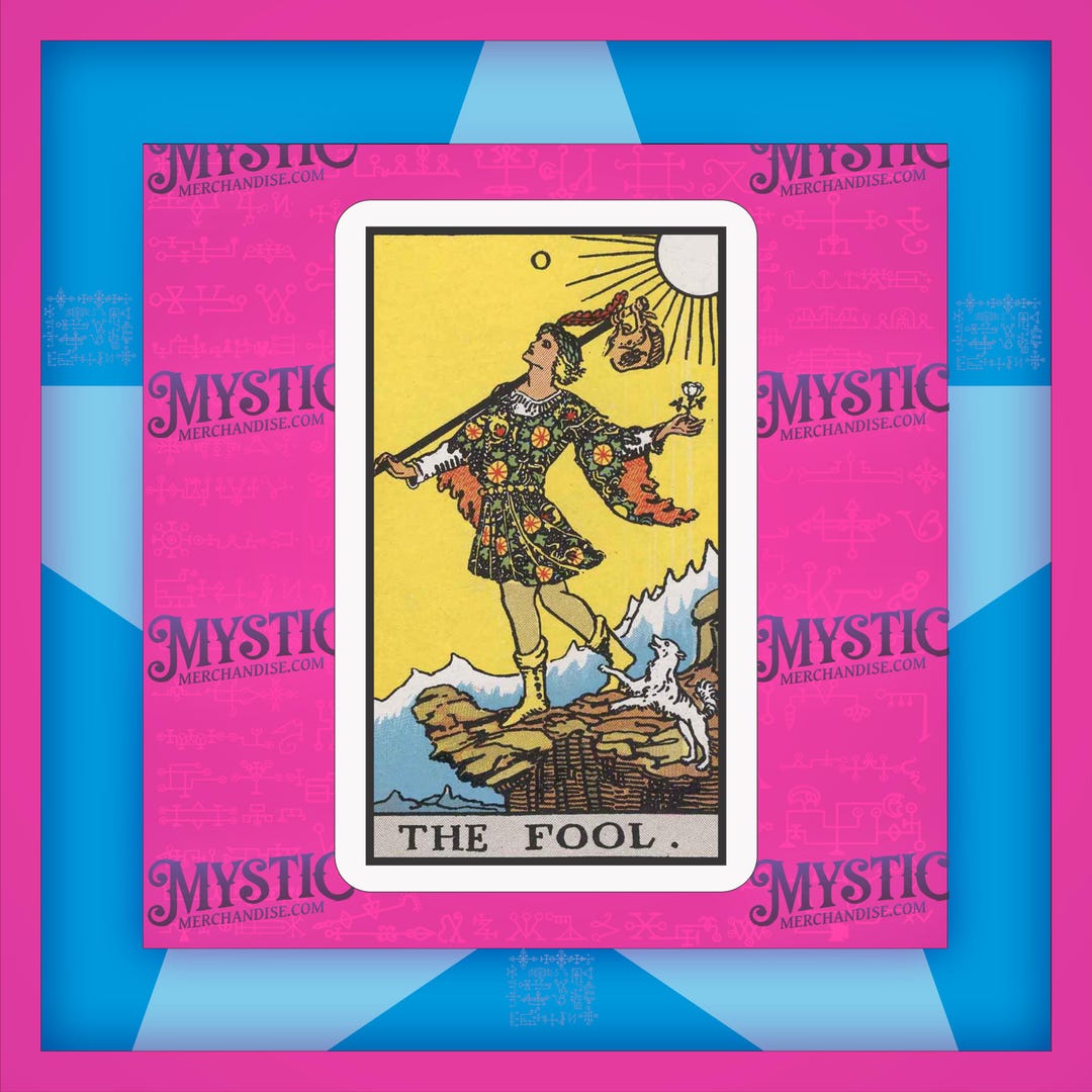 The Fool Tarot Card - Vinyl Sticker Decal - Full Color CAD Cut Car ...