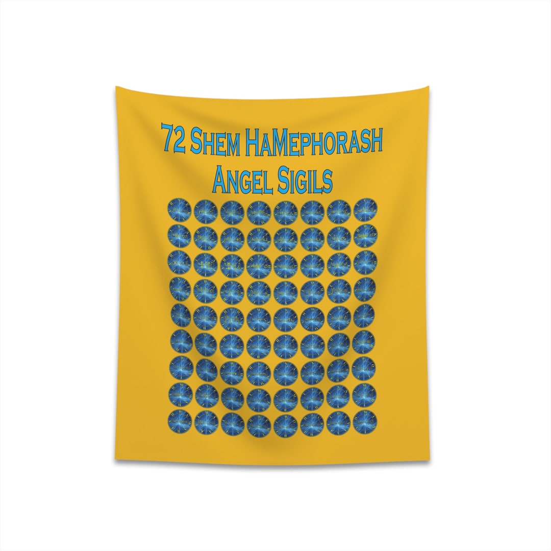 72 Shem Hamepforash Angels Sigils Printed Wall Tapestry - Etsy