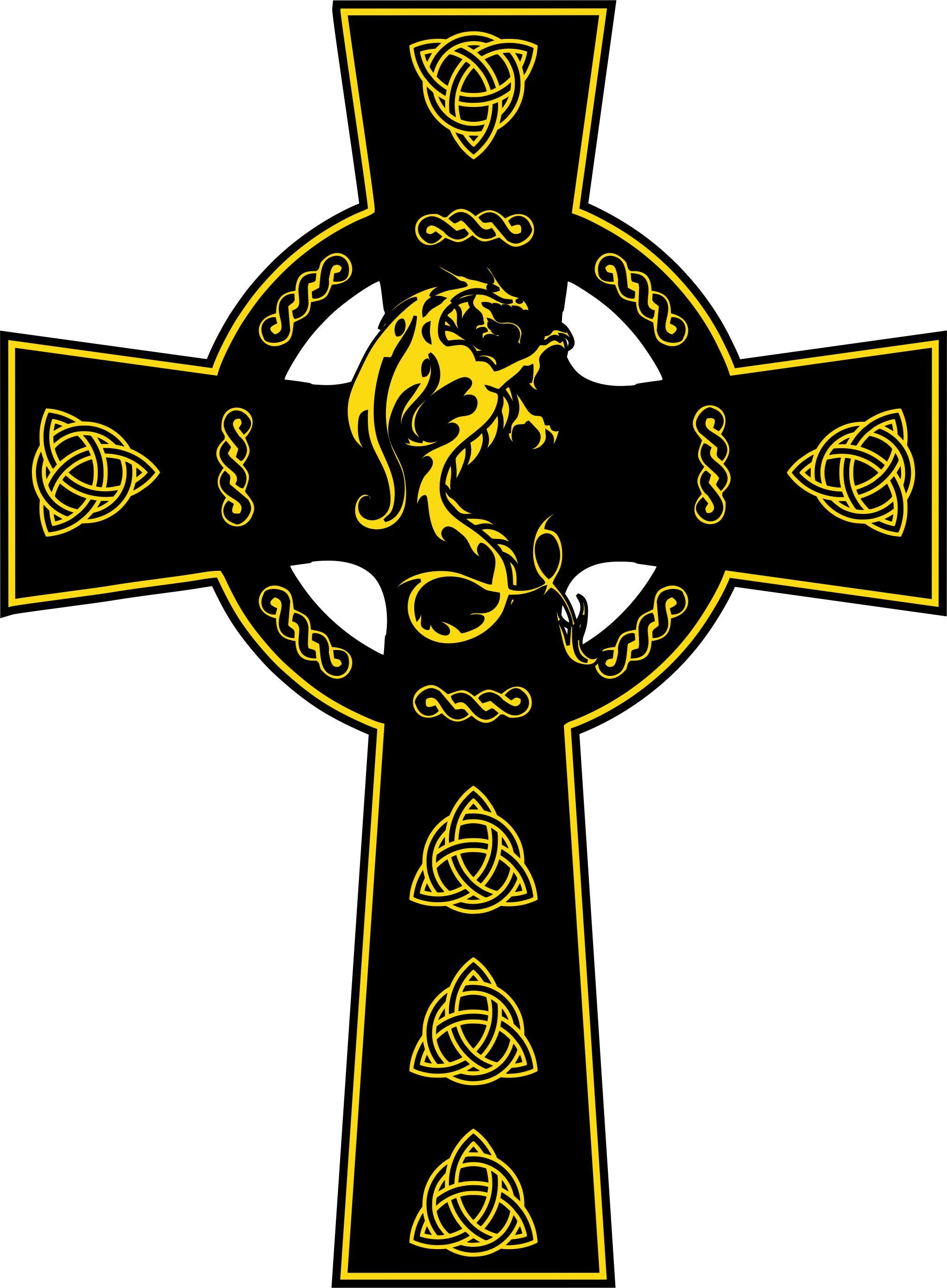 Dragon 1 Celtic Cross Vinyl Sticker Decal Occult Full Color - Etsy UK