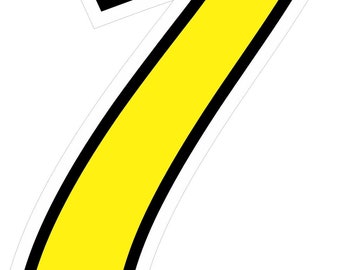 Number 1 Racing Decal - Etsy