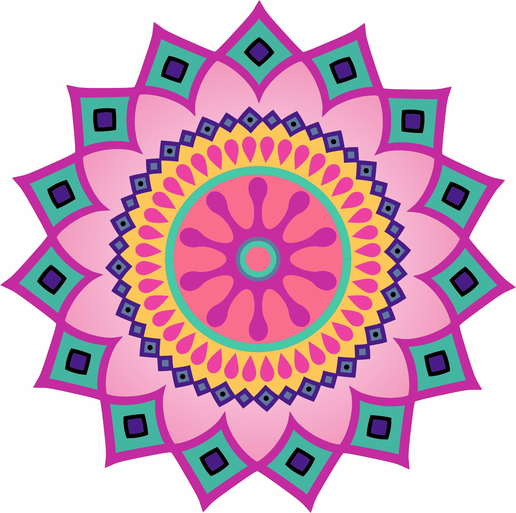 Mandala 006 Vinyl Sticker Decal Full Color Cad Cut | Etsy