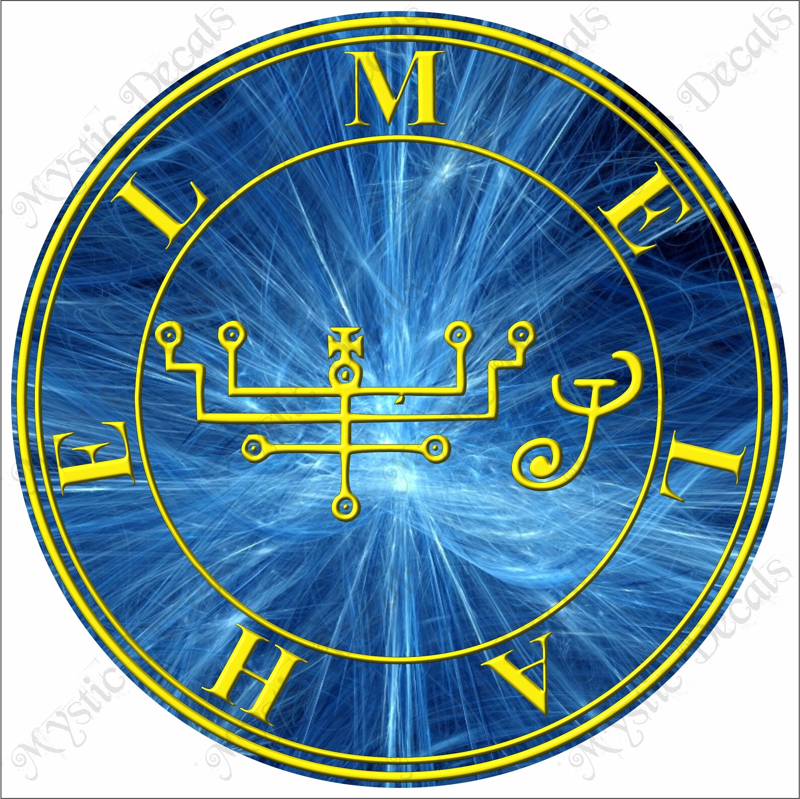23 Melahel Angel Sigil Vinyl Sticker Decal Full Color God Occult Shemhamphorash Uriel