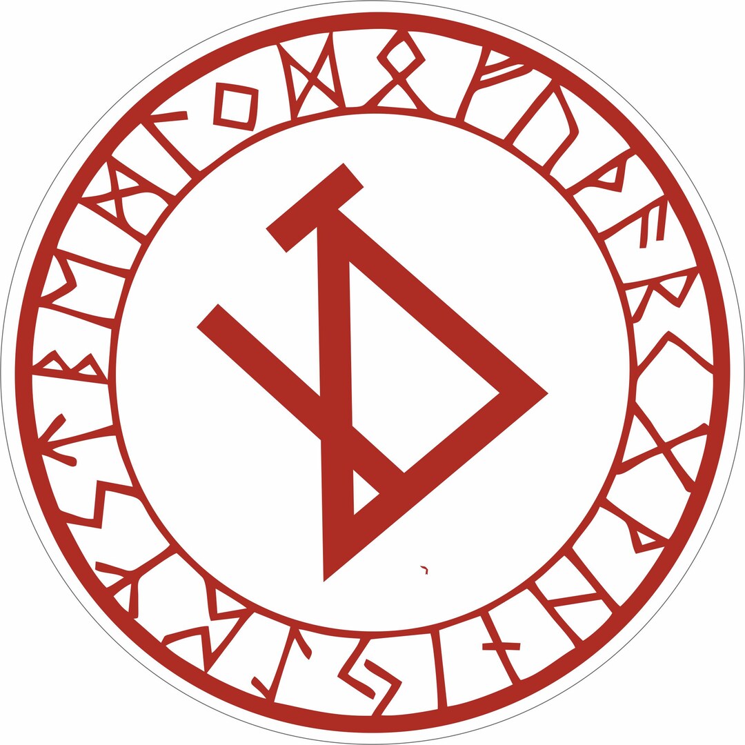 For Binding Foes - Bind Rune - Vinyl Sticker Decal - Full Color Magic ...