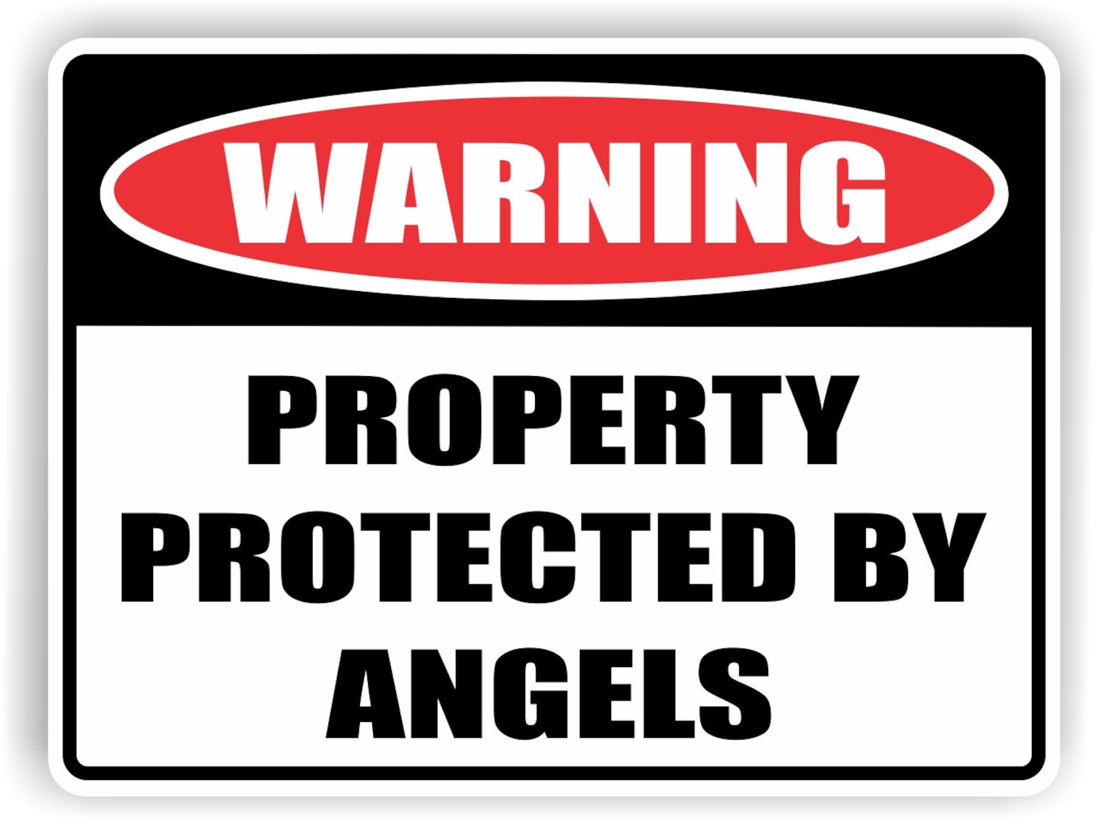 Funny Warning Sign Vinyl Sticker Decal PROPERTY PROTECTED - Etsy