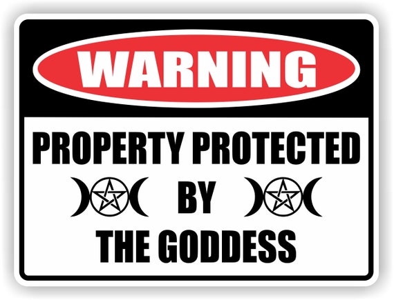 Funny Warning Sign Vinyl Sticker Decal PROPERTY PROTECTED | Etsy