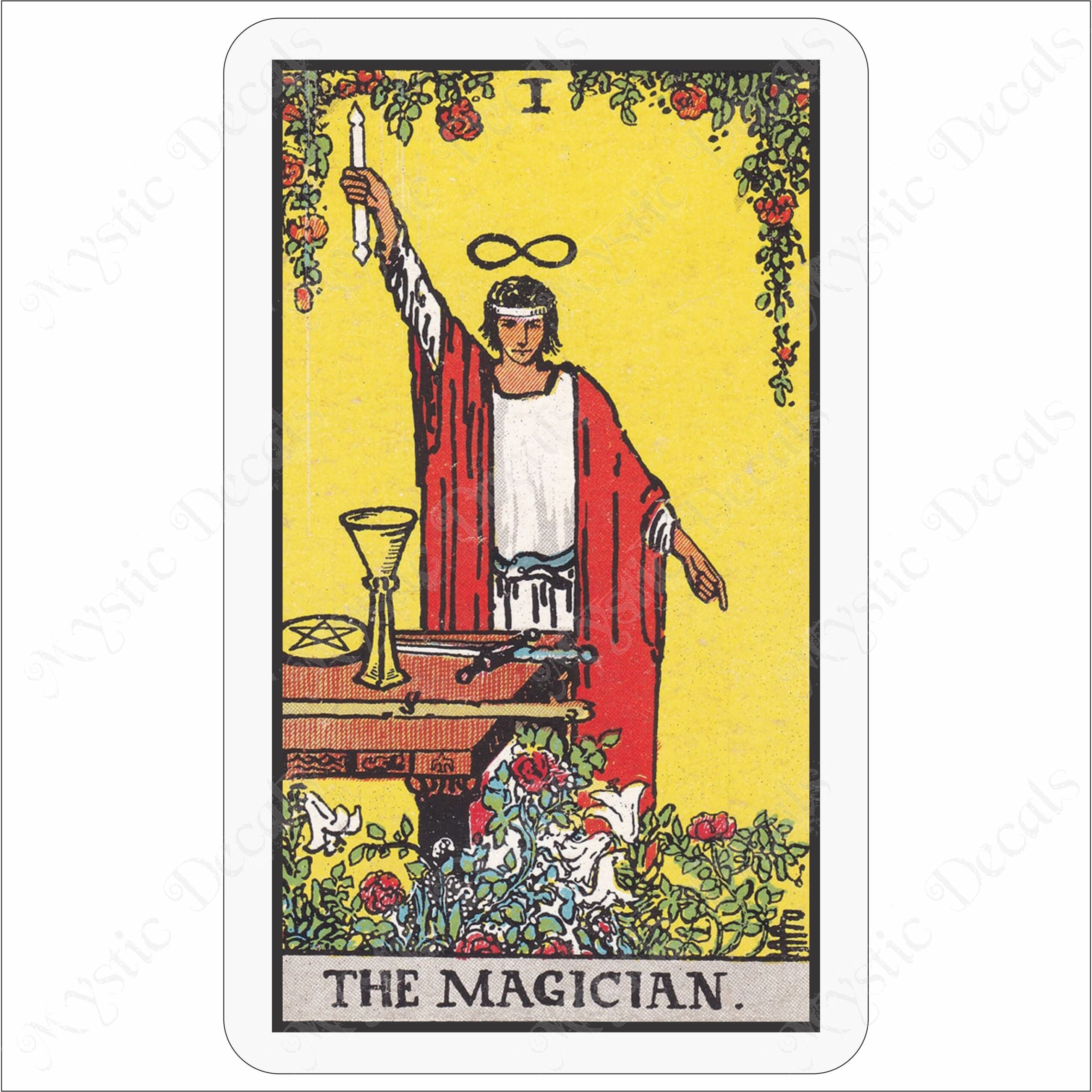 The Magician Tarot Card Vinyl Sticker Decal Full Color CAD Cut Car ...