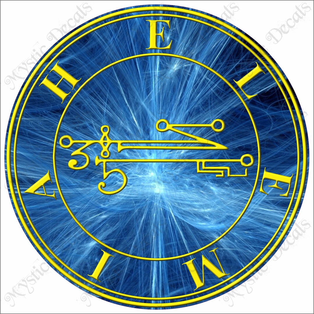 4. Elemiah Angel Sigil Vinyl Sticker DECAL Full Color God, Occult ...