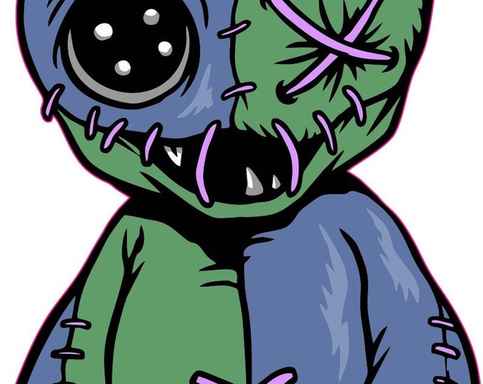 Cute Voodoo Doll - Vinyl Sticker Decal - Voodoo Occult Magick Goth - Etsy