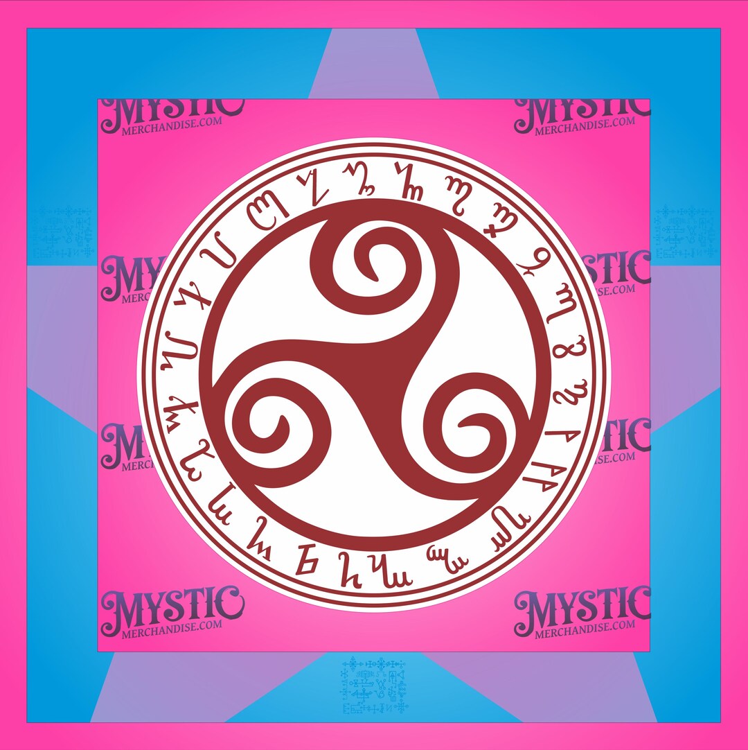 Theban Triskelion Symbol - Vinyl Sticker Decal Magic Wicca Occult Pagan ...