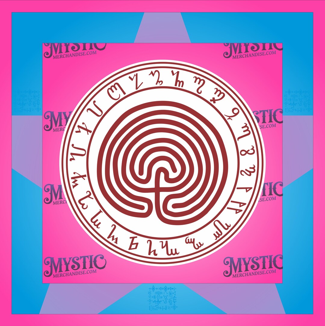 Theban Wiccan Protection Symbol - Vinyl Sticker Decal Magic Wicca ...