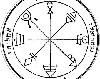 67. Eyael Angel Sigil Eiael Vinyl Sticker DECAL Full Color God, Occult ...