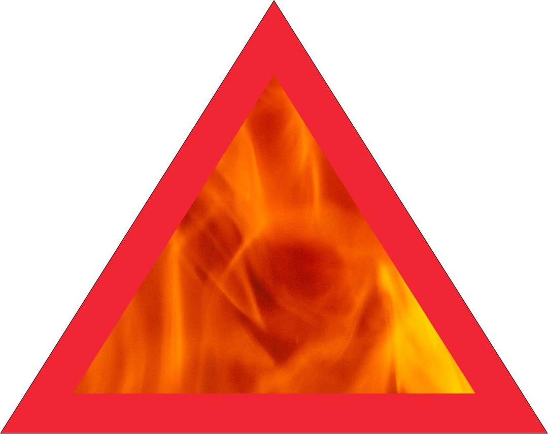 Fire Element Symbol - Vinyl Sticker Decal - Cad Cut Seal Amulet - Etsy