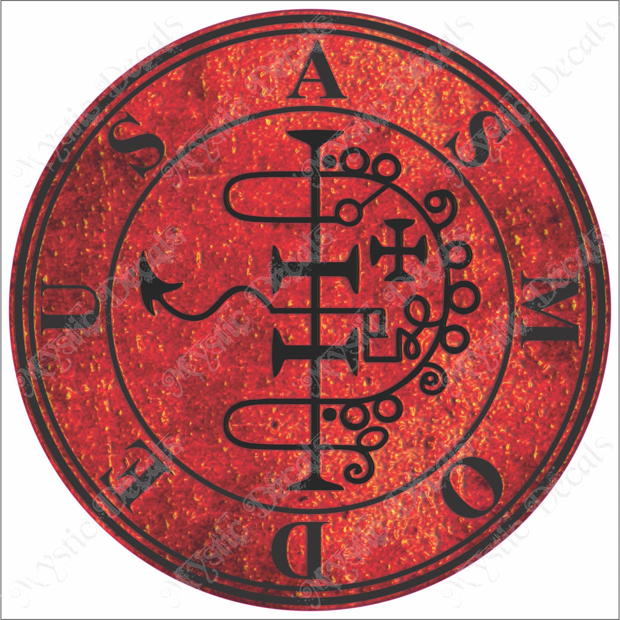32. Seal of Asmodeus Round Decal Vinyl Sticker Decal Full Color Goetia Occult Magick Demon - Etsy