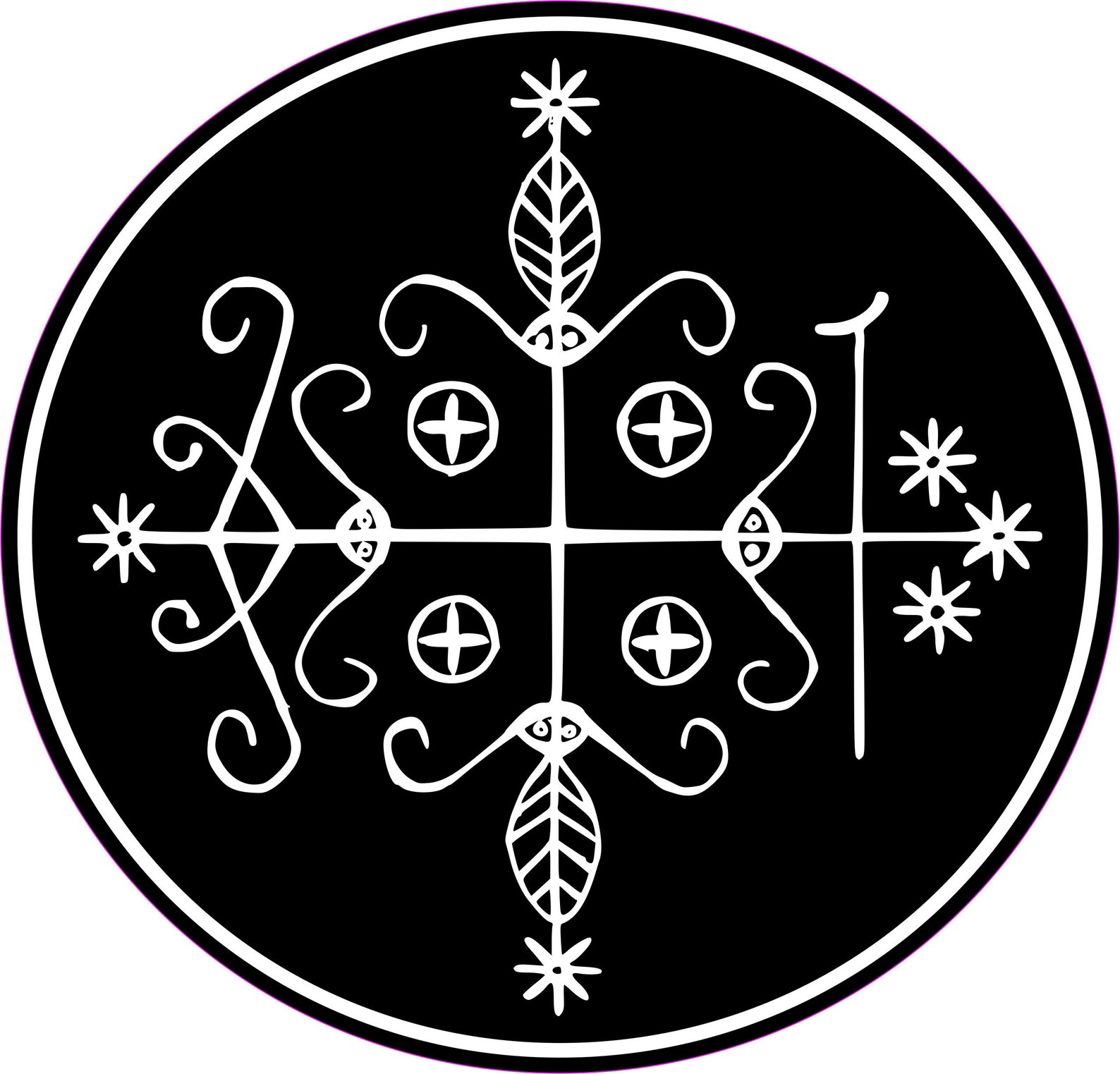 Papa Legba Sigil Veve - Vinyl Sticker Decal - Voodoo Black and White - Etsy